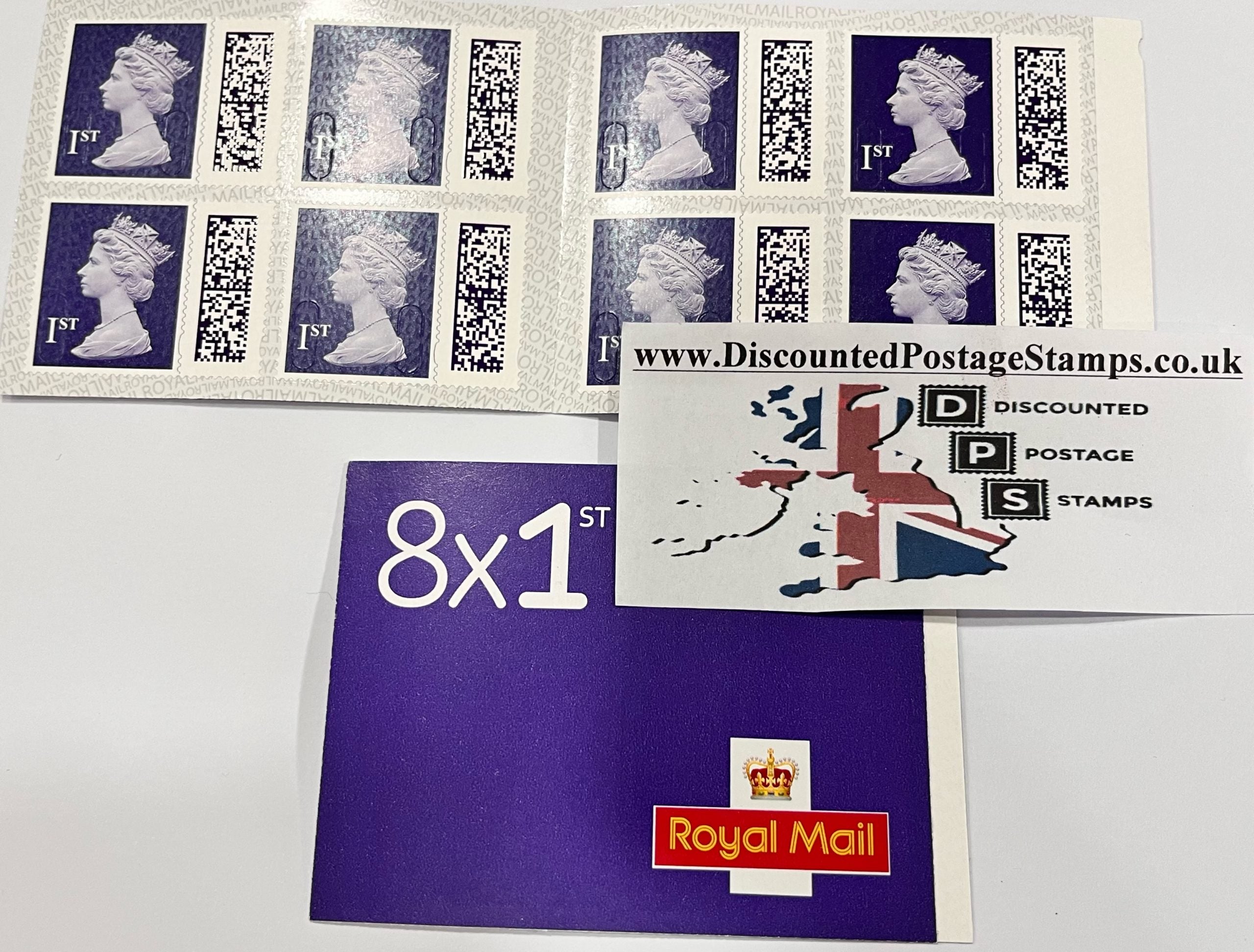NEW BARCODED 8 x 1st Class Stamps Self Adhesive *13% Discount* (£1.57 ...